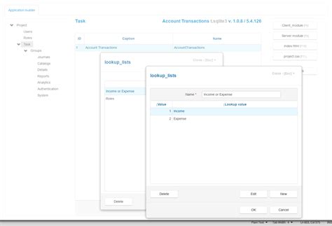 Personal Account Ledger Jam Py Application Builder