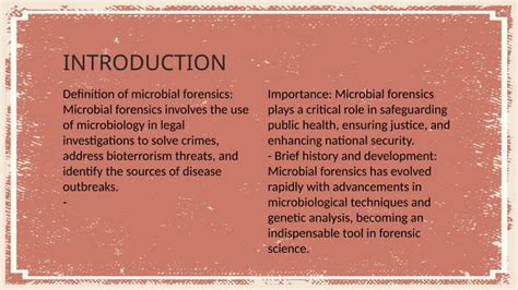Microbial Forensic By Debmalya Biswas Pptx