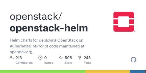 Github Openstackopenstack Helm Helm Charts For Deploying Openstack On Kubernetes Mirror Of
