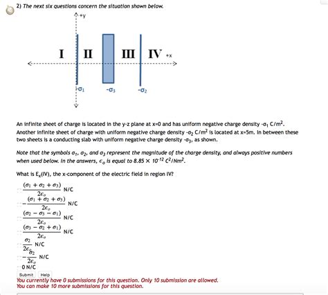 Solved An Infinite Sheet Of Charge Is Located In The Y Z