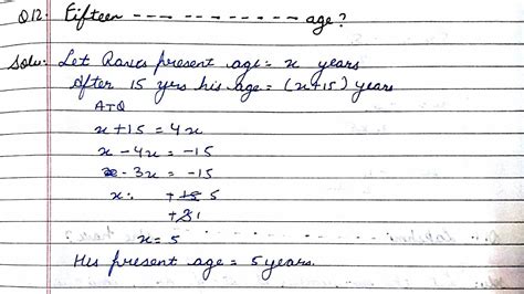 Linear Equations In One Variable Chapter Exercise Maths Class Th Part YouTube
