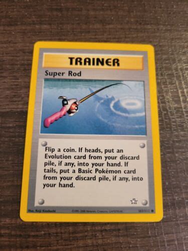 Super Rod Neo Genesis 103111 Pokemon Tcg Mp Regular Common Values Mavin