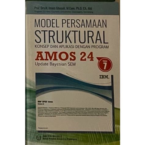 Structural Equation Modeling Concepts And Applications With The Amos 24 Program Code St 108