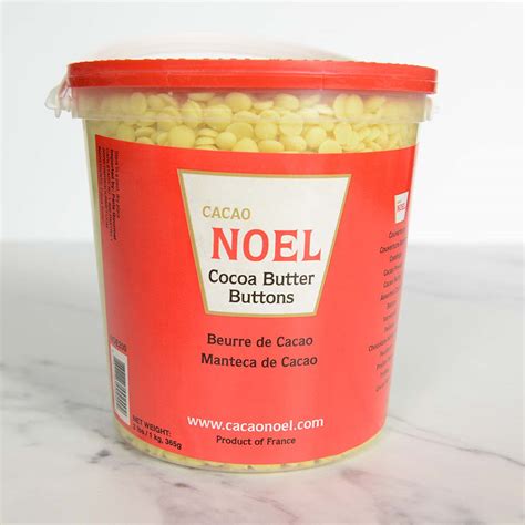 Cacao Noel Cocoa Butter Buttons 3 Lb Pail Igourmet