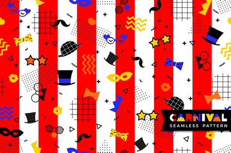 Carnival Seamless Pattern In Memphis Style 276681 Vector Art At Vecteezy