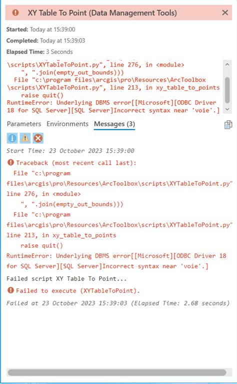 Solved Impossible To Convert Xy To Point Esri Community
