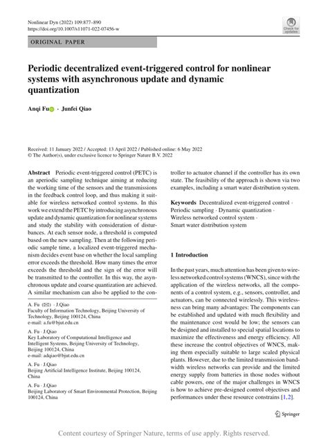 Periodic Decentralized Event Triggered Control For Nonlinear Systems