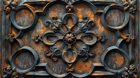 Intricate Symmetrical Medieval Gothic Pattern Premium Ai Generated Image