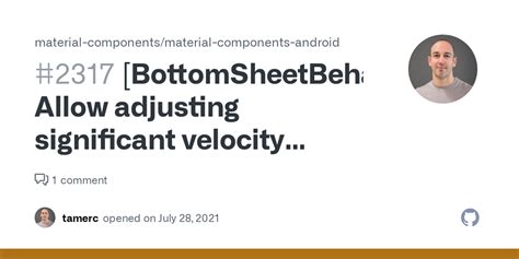 [bottomsheetbehavior] allow adjusting significant velocity threshold