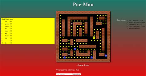 GitHub Arthurshk JS Pacman Javascript Based Pacman Game