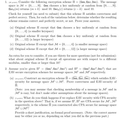 Solved 1 20 Points Consider The Following Encryption