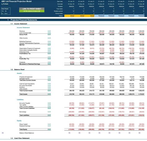 5 Year 3 Statement Financial Projection Model Efinancialmodels