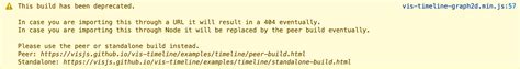 Warning This Build Has Been Deprecated Use Peer Or Standalone Instead
