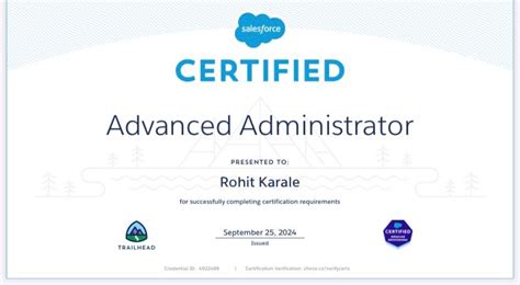 Rohit Karale On Linkedin Administrator Salesforcecertification