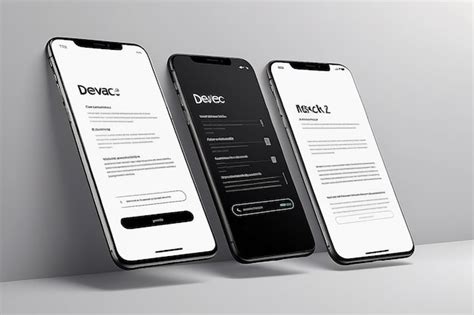 Premium Photo Flexible Device Mockup Showcase App Or UI Design With Blank White Space