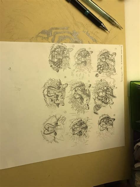 My Thumbnail Sketches Work In Progress Final Piece R Artist