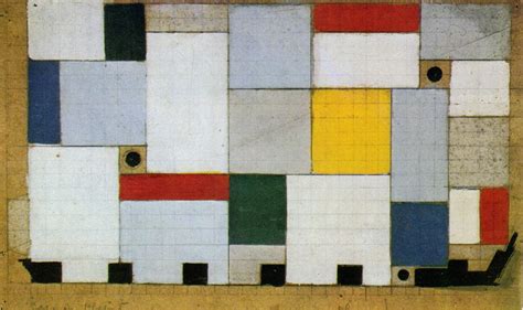 Color Design For The Ceiling Of The Cafe Brasserie By Theo Van Doesburg
