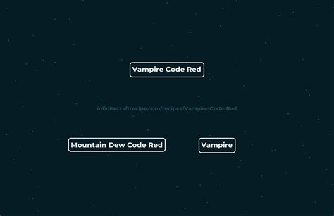 🧛 Vampire Code Red Recipe How To Make Vampire Code Red In Infinite Craft