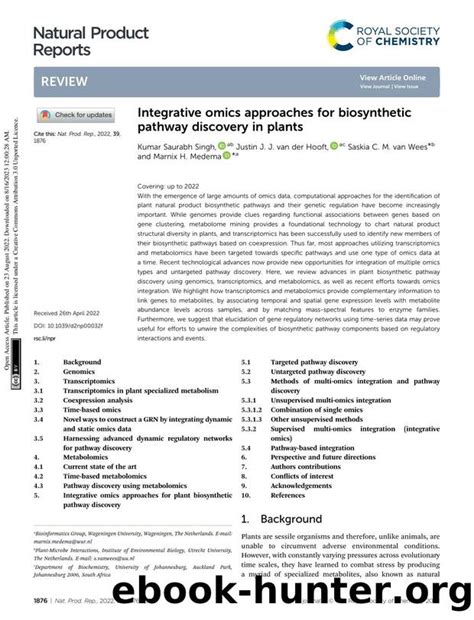 Integrative Omics Approaches For Biosynthetic Pathway Discovery In