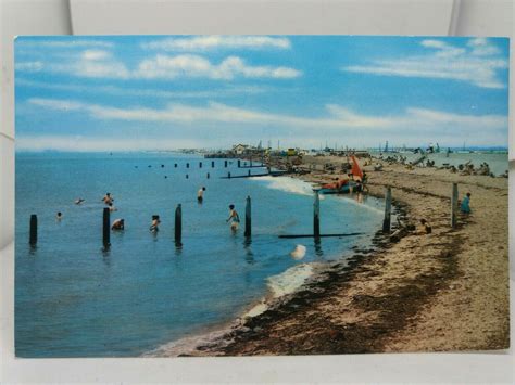 New Vintage Postcard The Waterfront And Beach At St Osyth Essex 1960s