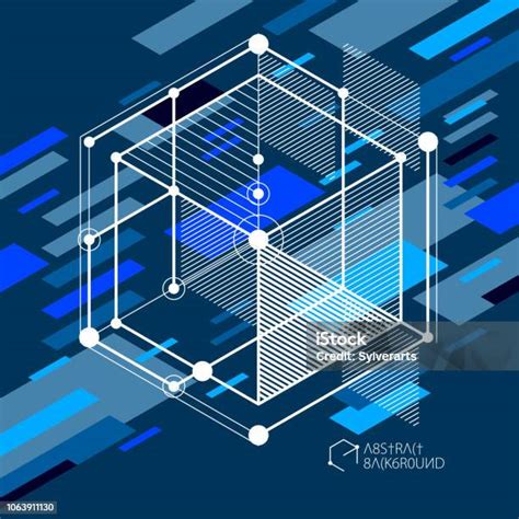 안내 책자 전단지 포스터 광고 커버에 대 한 템플릿 3d 어두운 파란색 디자인 레이아웃 추상적인 현대 배경 벡터 큐브 육각형 사각형 사각형 및 다른 추상적인 성분의 구성