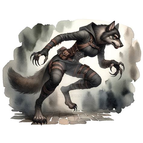 Werewolf Female Adoptable Character Art 8 By Dissunder On Deviantart