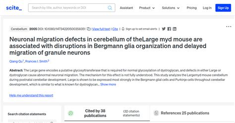[citation Report] Neuronal Migration Defects In Cerebellum Of Thelarge Myd Mouse Are Associated