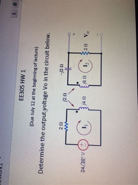 Solved Determine The Output Voltage Vo In The Circuit Chegg