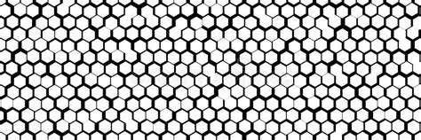 Uneven Black And White Honey Comb Simple Seamless Pattern Stock Vector