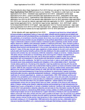 Fillable Online Saps Applications Form Saps Applications Form Fax Email Print PdfFiller