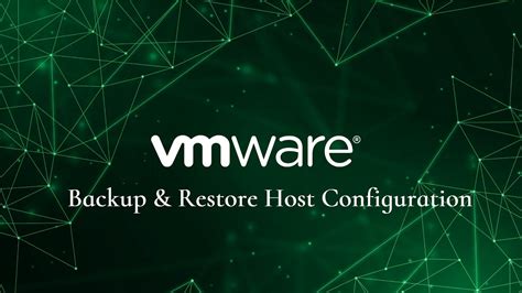 How To Backup And Restore VMware ESXI Host Configuration YouTube