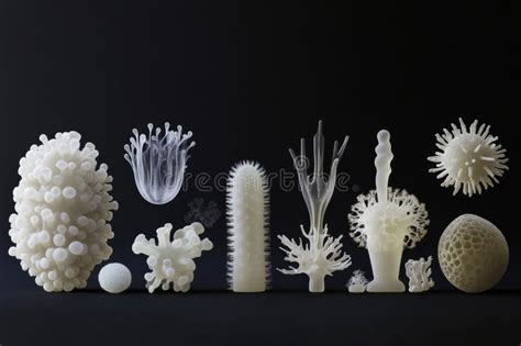 Evolution Of Bacteria Displayed In Various Forms Showcasing Diversity And Complexity In