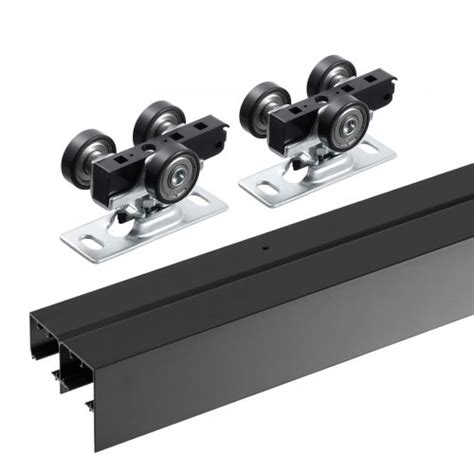 Bypass Door Hardware 4ft Bypass Closet Door Track Kit For 2 Door System Black Vevor Us Bypass Door Hardware 4ft Bypass Closet Door Track Kit For 2 Door System Black Vevor Us