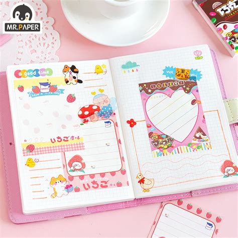 미스터 종이 80 개책 볼륨 판매 어린 시절 시리즈 메모 패드 창조적인 손 계정 문구 사무실 학교 용품 느슨한 잎 노트북 및 쓰기 패드