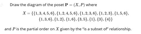 Solved Draw The Diagram Of The Poset P X P Where X