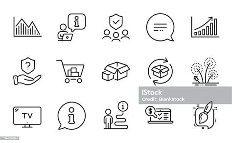 비즈니스 아이콘 이 설정됩니다 투자 그래프 온라인 회계 페인팅 브러시로 아이콘이 포함되어 있습니다 벡터 그래프에 대한 스톡 벡터 아트 및 기타 이미지 Istock