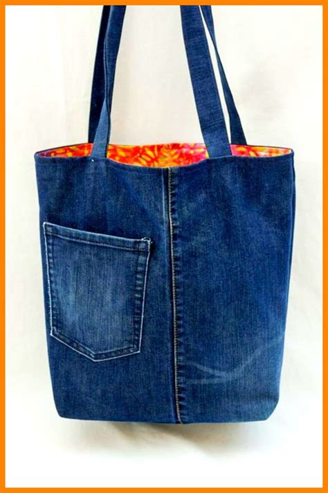 How To Convert Old Jeans Into A Handbag Denim Bag Patterns Denim Bags From Jeans Denim Tote Bags