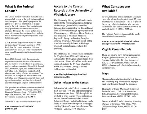 Using The Us Federal Census In Genealogy Handout Pdf