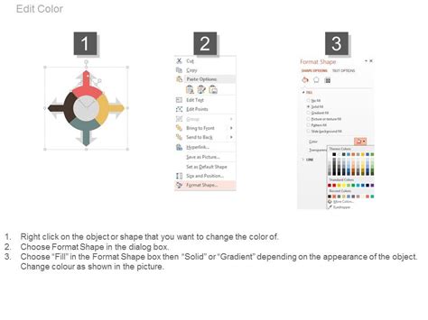 Four Arrows Circular Diagram For Business Process Powerpoint Slides