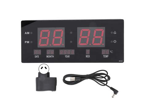 LED Wall Clock Electric Digital Large Display Wall Clock For Livingroom Bedroom Office V