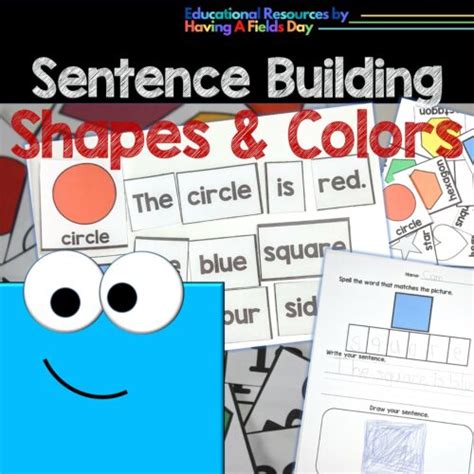 Sentence Building Tiles And Worksheets Shapes And Colors Made By Teachers