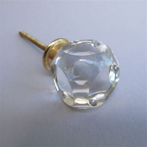 Crystal Luna Knob Glass Knob Glass Pull Knobs And Pulls Etsy