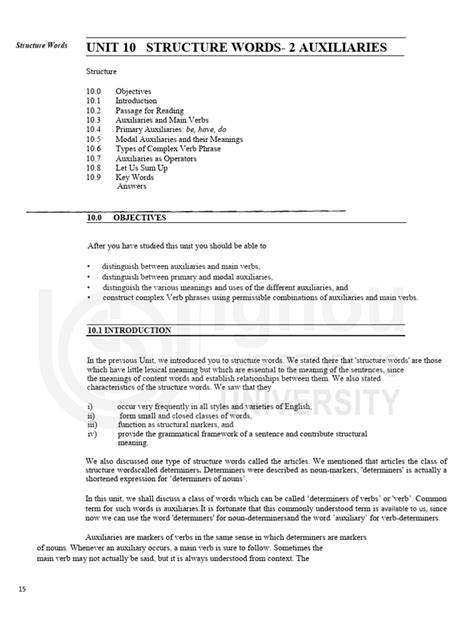 Unit 10 Pdf Verb Grammatical Tense