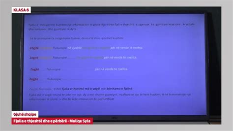 Klasa 6 Gjuhë Shqipe Fjalia E Thjeshtë Dhe E Përbërë Gjirafavideo