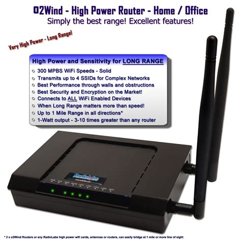 High Power Long Range Wifi Router O Wind Radiolabs