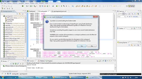 Gradle Build Error In Sts Old Forum Archive Gradle Forums