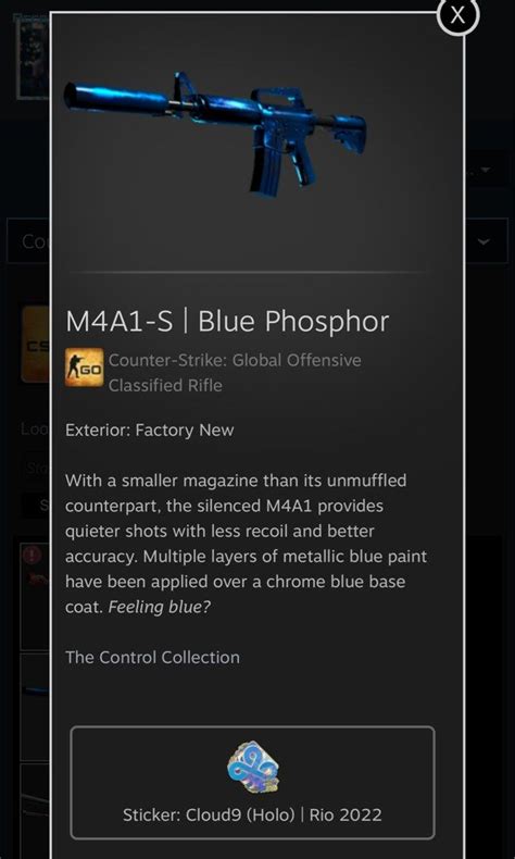 Csgo M4a1 S Blue Phosphor Fn Video Gaming Gaming Accessories In Game