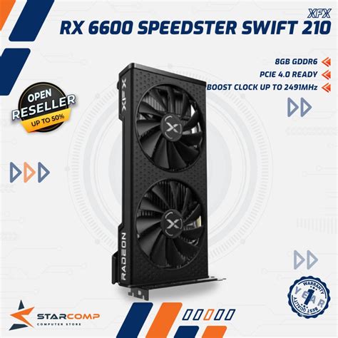 Jual Xfx Radeon Rx 6600 Core 8gb Gddr6 Speedster Swft 210 128bit Rx6600 Shopee Indonesia