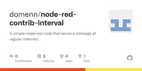 GitHub Domenn Node Red Contrib Interval A Simple Node Red Node That