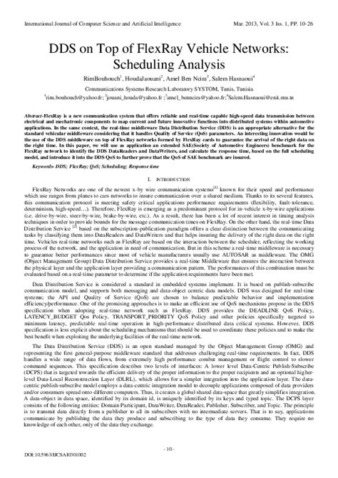Pdf Dds On Top Of Flexray Vehicle Networks Scheduling Analysis